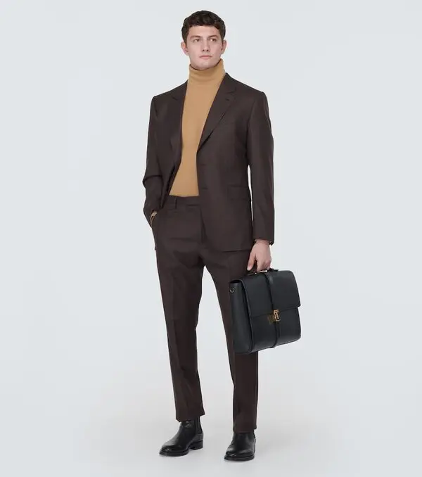 Zegna Wool Turtleneck Sweater - Beige