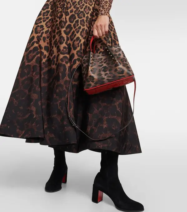 CHRISTIAN LOUBOUTIN Cabarock Small Leopard-print Tote