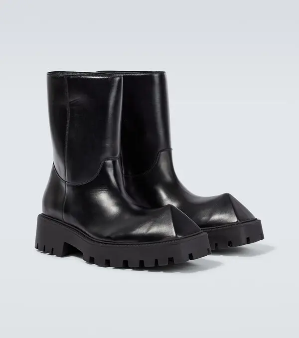 Balenciaga Rhino Leather Chelsea Boots In Black - 40% Off