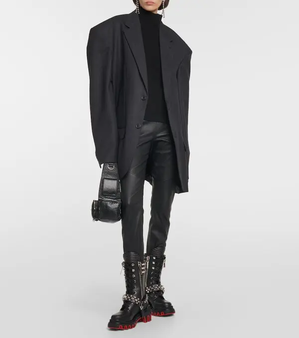 CHRISTIAN LOUBOUTIN Janetta Embellished Biker Boots