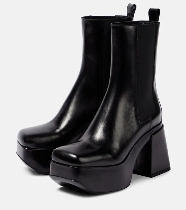 Dorothee Schumacher Platform Leather Chelsea Boots