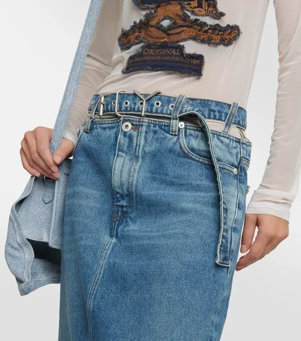 Y/project Y Belt Denim Maxi Skirt