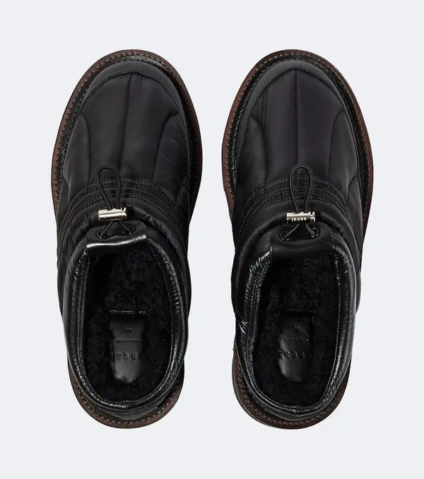 Sacai Padded Shearling Lined Slip-on Slippers