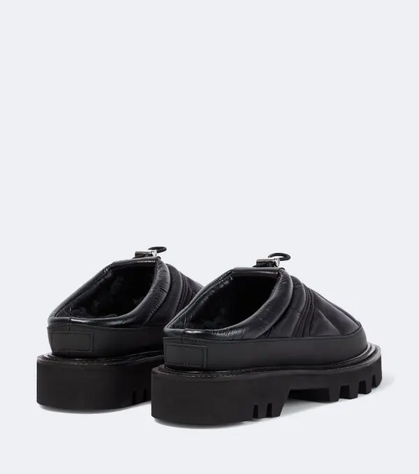 Sacai Padded Shearling Lined Slip-on Slippers