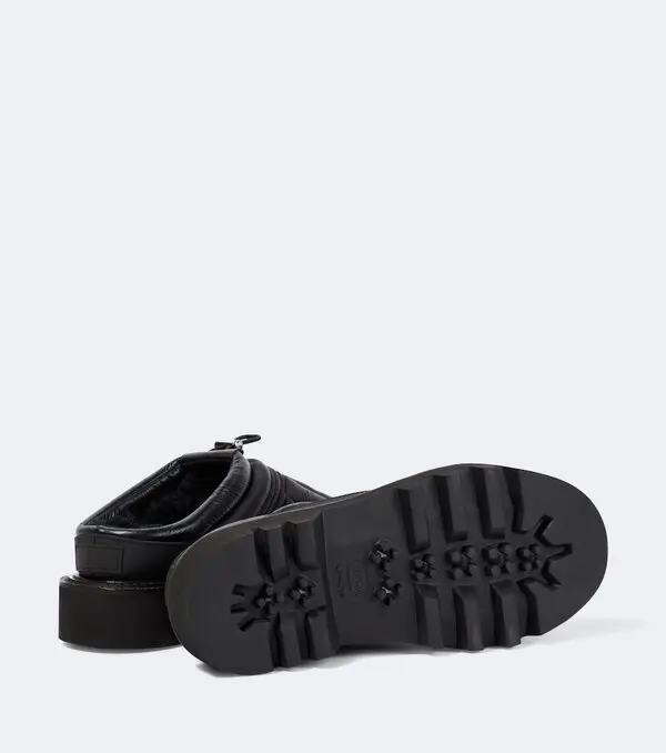 Sacai Padded Shearling Lined Slip-on Slippers