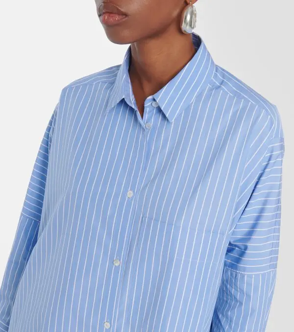 JIL SANDER Striped Cotton Poplin Shirt