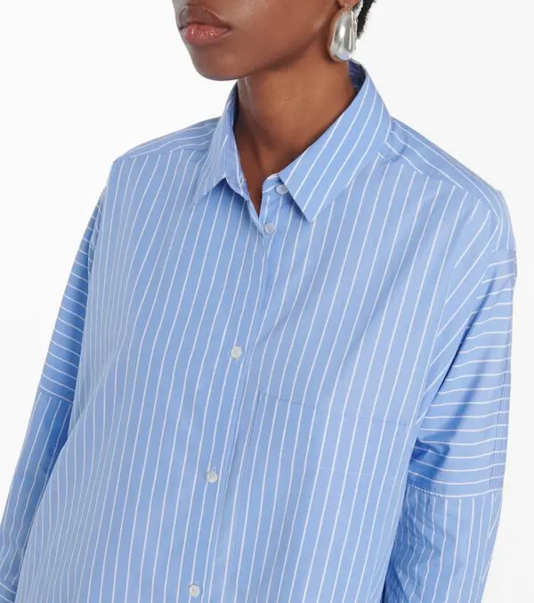 JIL SANDER Striped Cotton Poplin Shirt