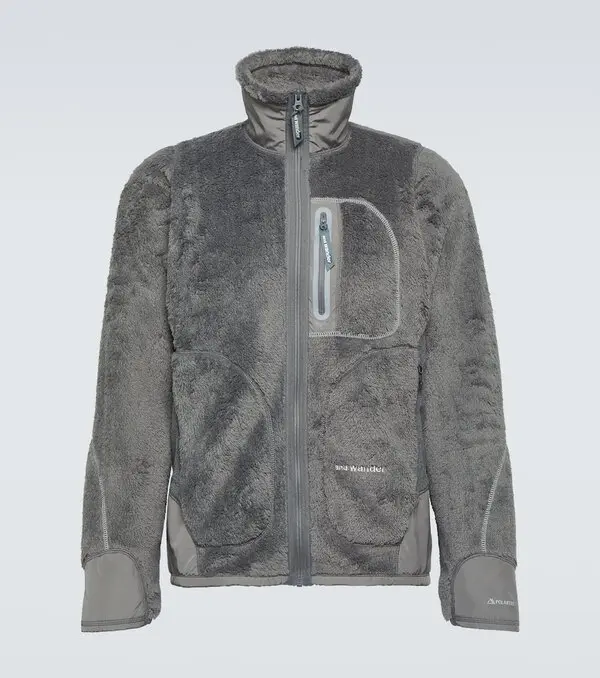 AND WANDER High Loft Fleece Jacket - Grey