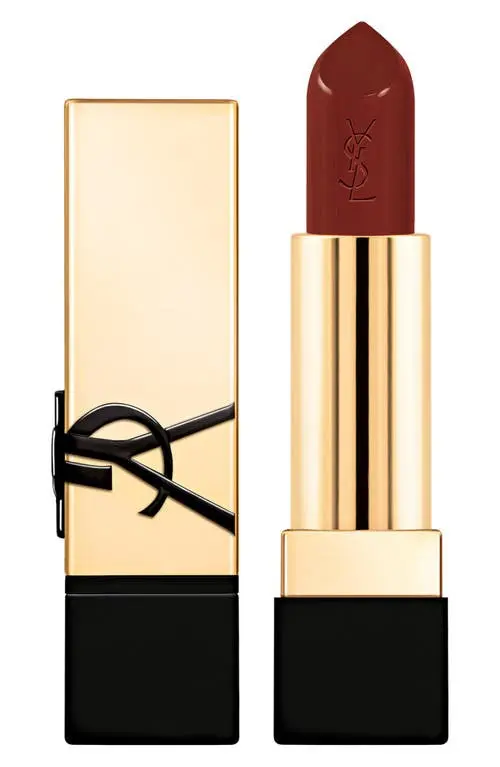 Saint Laurent Rouge Pur Couture Caring Satin Lipstick With Ceramides - N6 Unshy Cacao