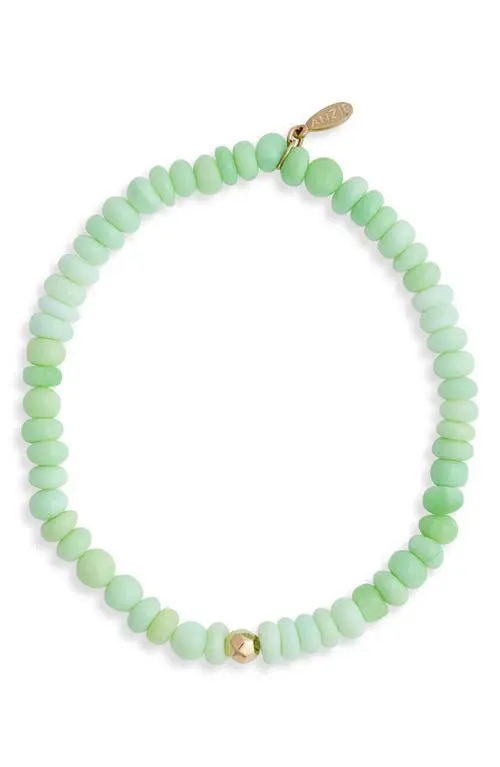 Anzie Beaded Opal Stretch Bracelet - Green