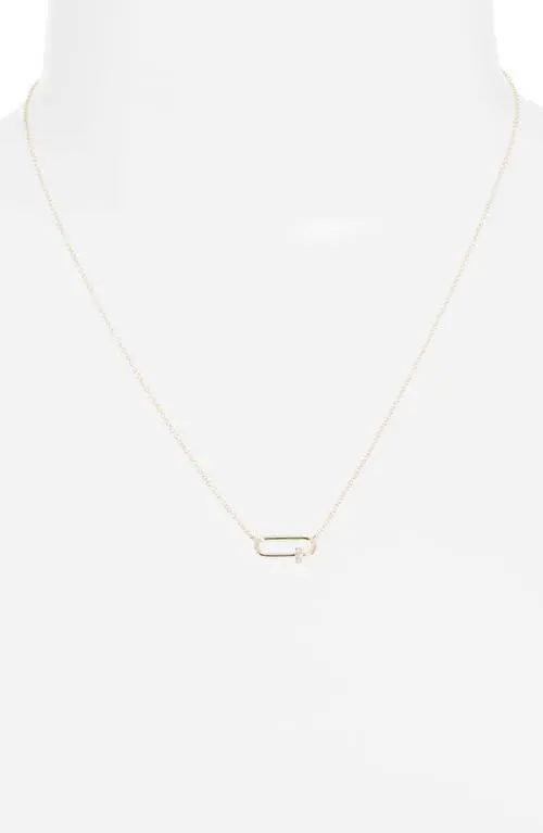 Meira T Diamond Lock Pendant Necklace