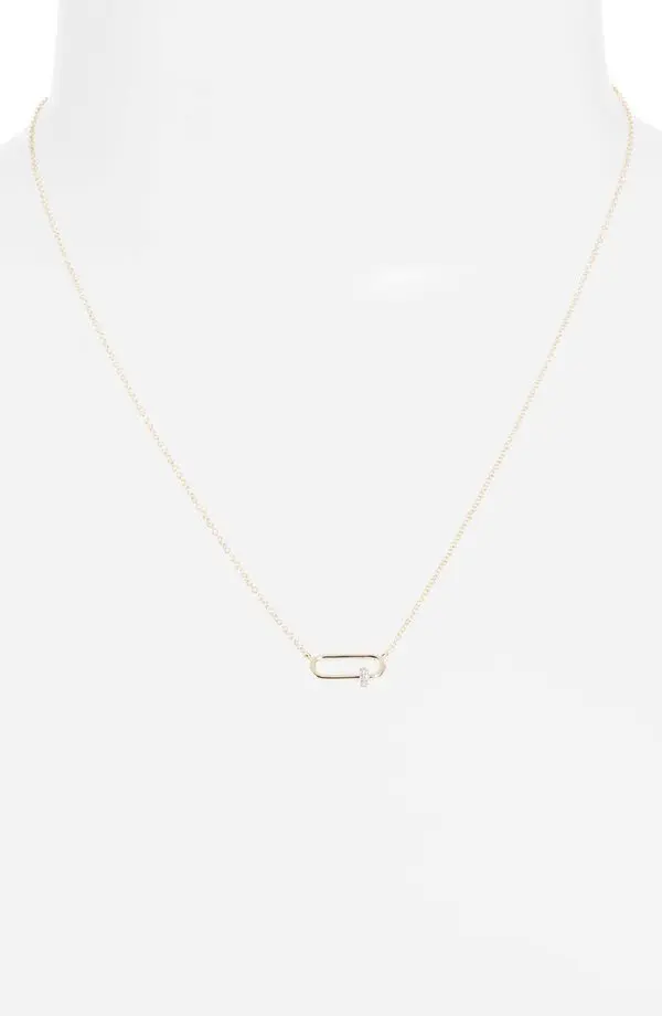 Meira T Diamond Lock Pendant Necklace