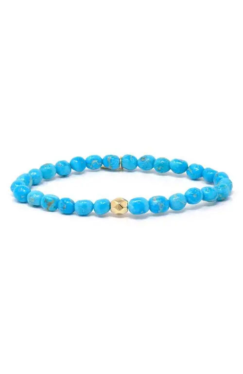 Anzie Boheme Sleeping Beauty Turquoise Beaded Stretch Bracelet - Blue