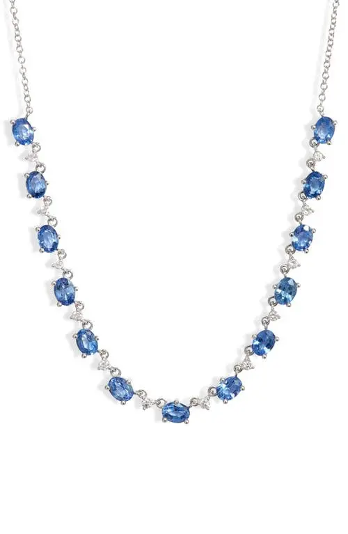 Meira T Sapphire And Diamond Chain Necklace - White