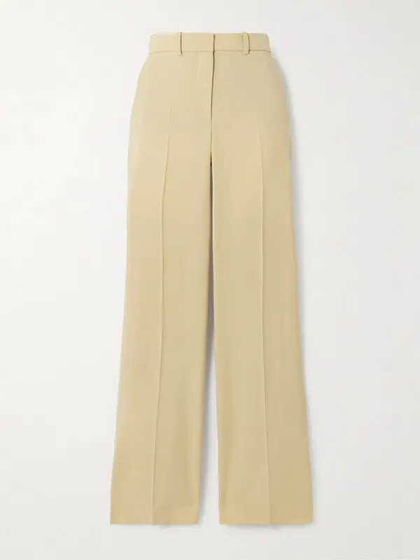 JOSEPH Morissey Stretch-wool Twill Straight-leg Pants - Neutrals