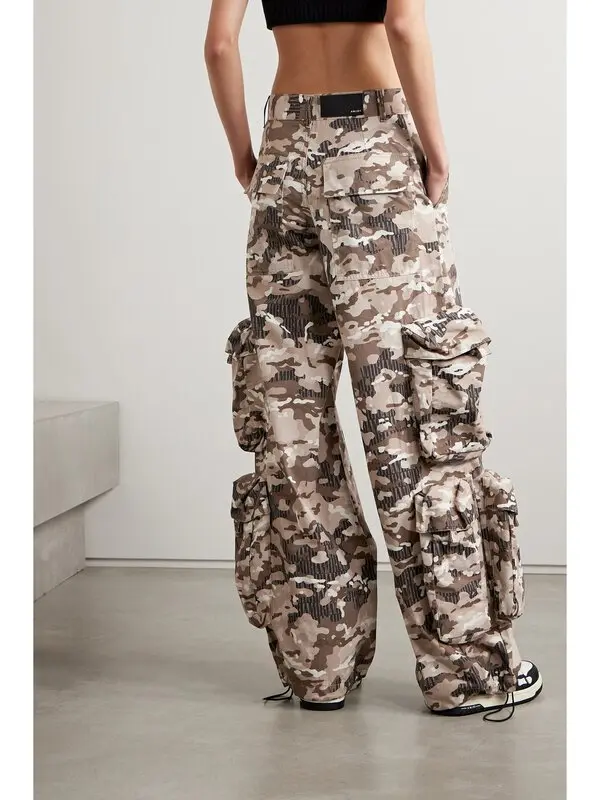 Amiri Camouflage-print Wide-leg Cargo Pants - Brown