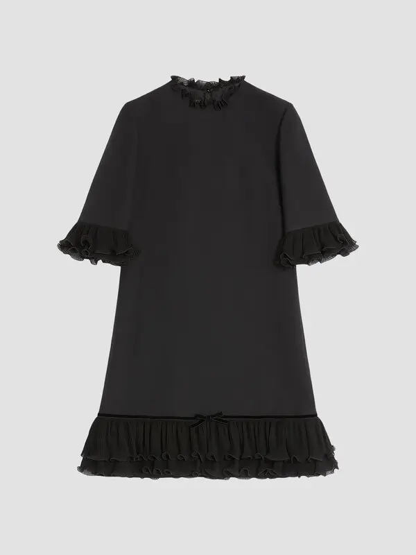 Valentino Garavani Crepe Couture Short Dress - Black
