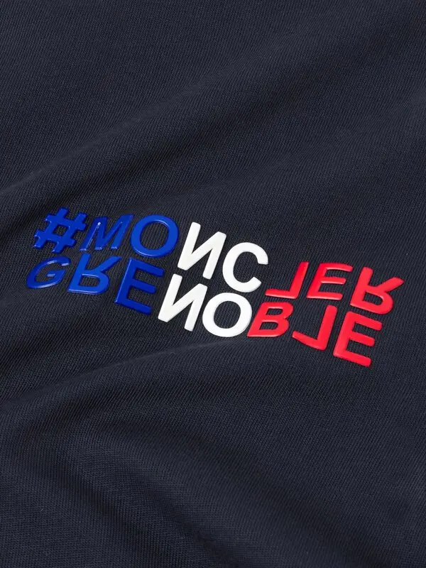 Moncler Slim-fit Logo-print Cotton-jersey T-shirt - Blue
