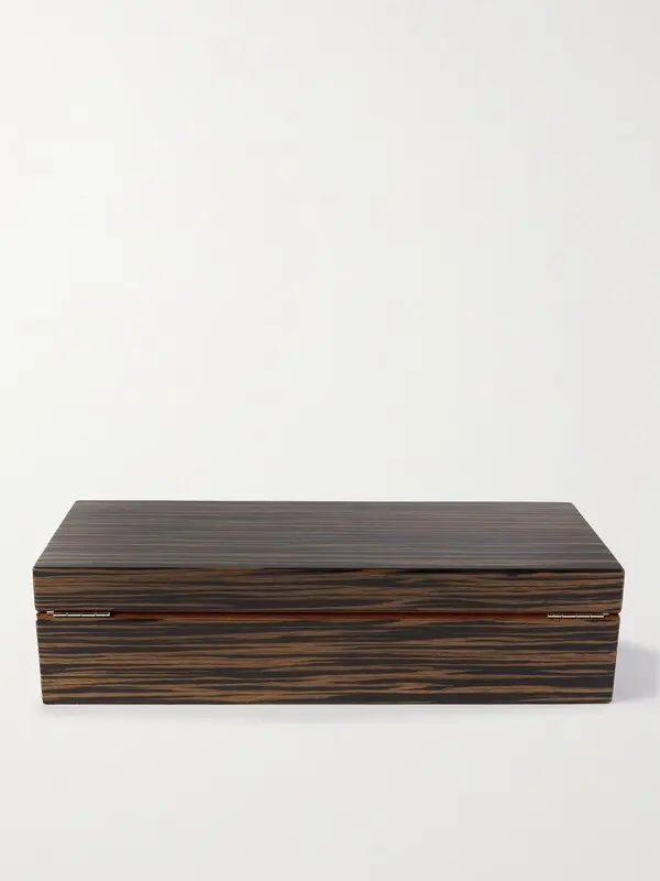RAPPORT LONDON Heritage Lacquered Herringbone Cedar Watch Box
