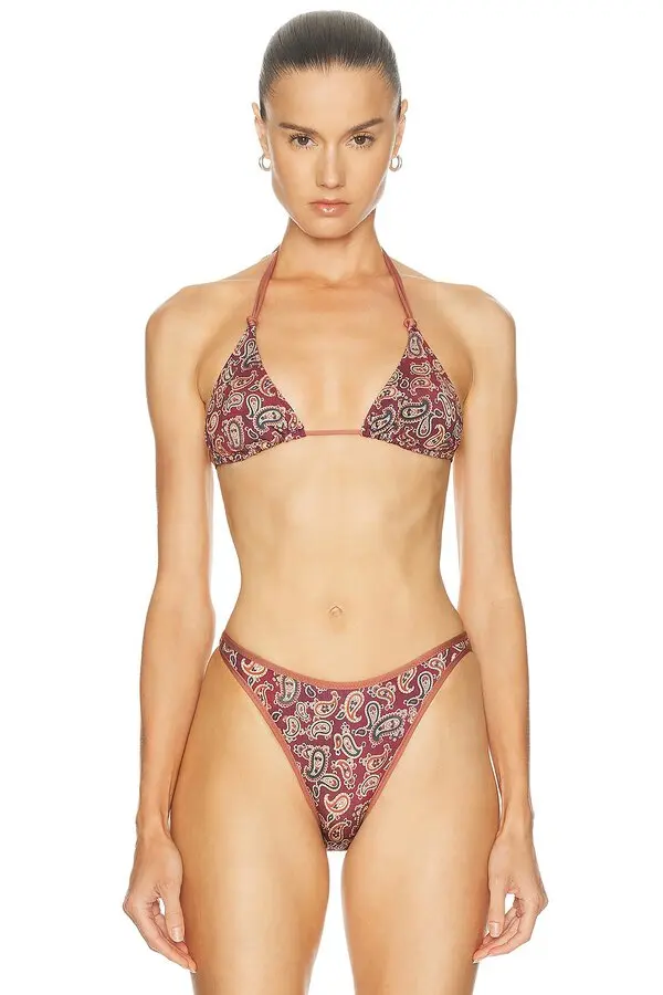 Heavy Manners X Elsa Hosk Double String Bikini Top - Dad's Tie