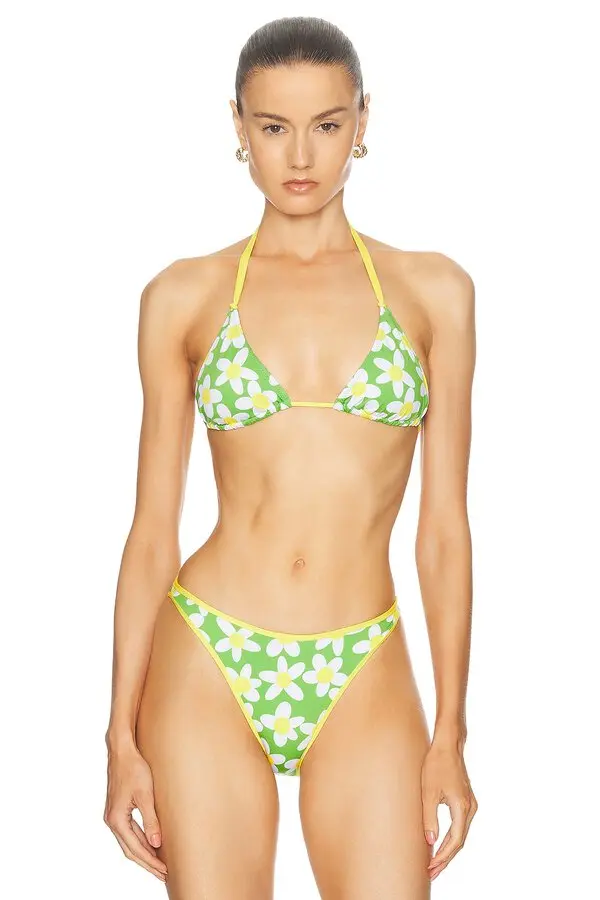 Heavy Manners X Elsa Hosk Double String Bikini Top - Diet Mountain Dew