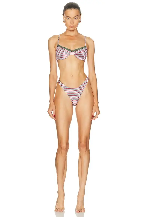 Heavy Manners Ruffled Up Underwire Bikini Top - Back To Basics