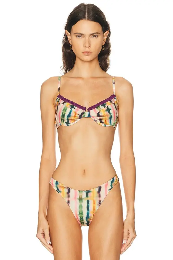 Heavy Manners Ruffled Up Underwire Bikini Top - Saige