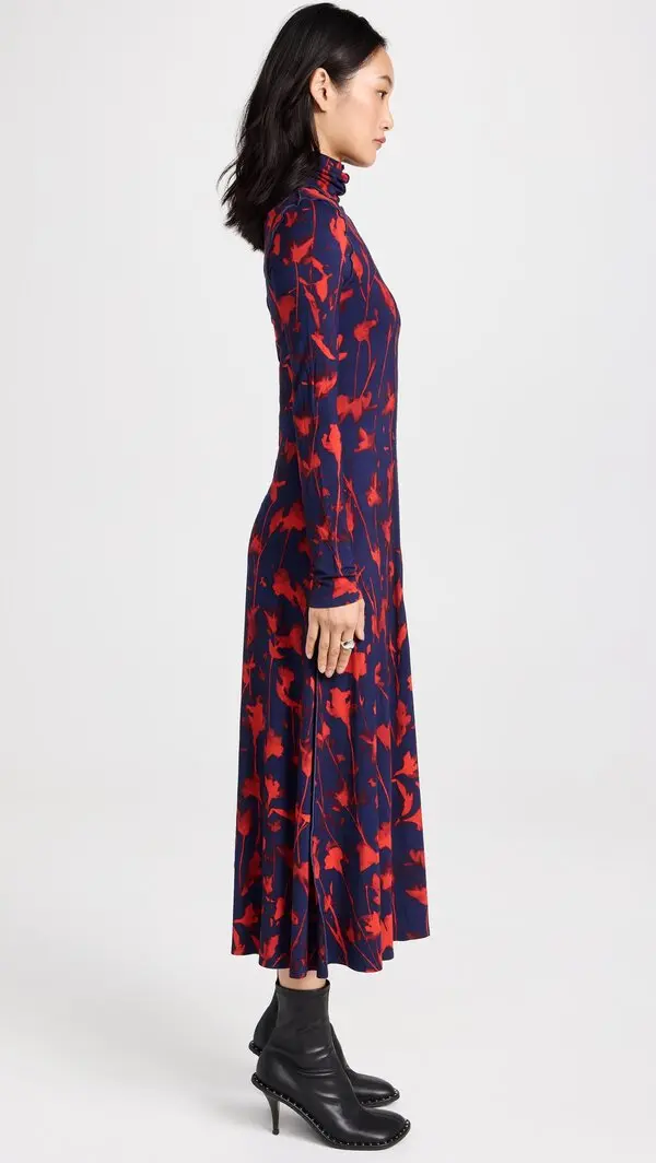 Proenza Schouler White Label Slinky Jersey Turtleneck Dress