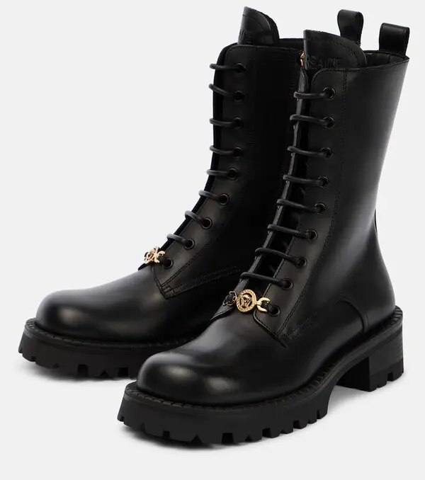 Versace Vagabond Leather Boots