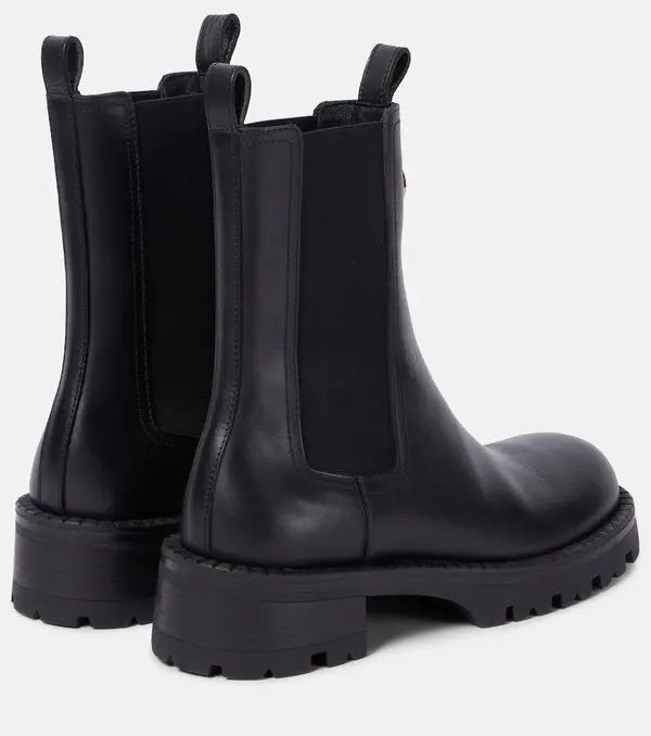Versace Medusa Leather Chelsea Boots