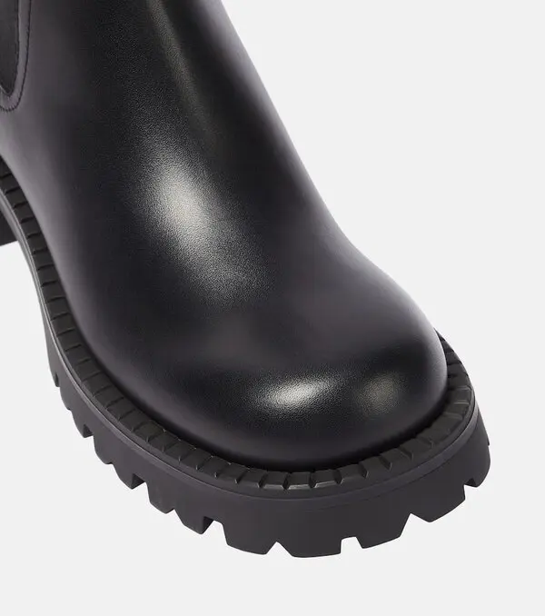 Versace Medusa Leather Chelsea Boots