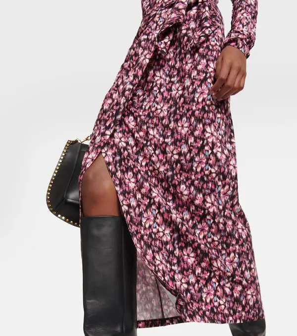 MARANT ETOILE Lissy Printed Jersey Midi Dress