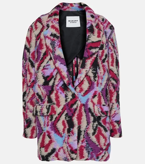 MARANT ETOILE Intarsia Wool-blend Jacket - Multicoloured