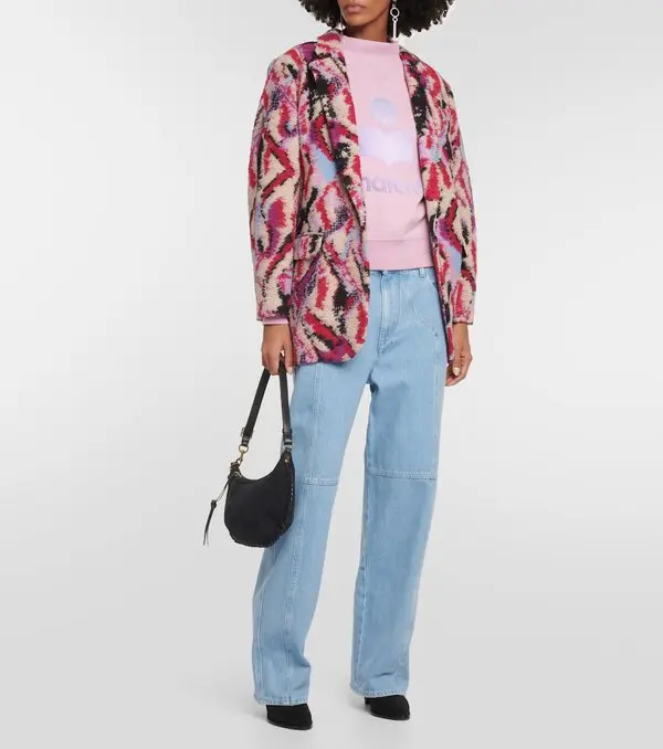 MARANT ETOILE Intarsia Wool-blend Jacket