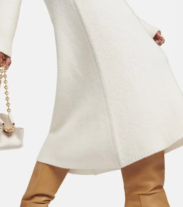 LISA YANG Kael Boucl� Cashmere Midi Skirt