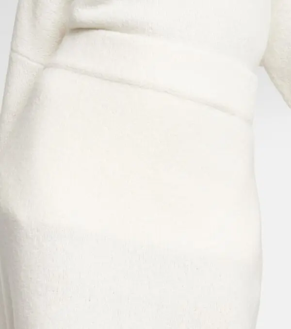 LISA YANG Kael Boucl� Cashmere Midi Skirt