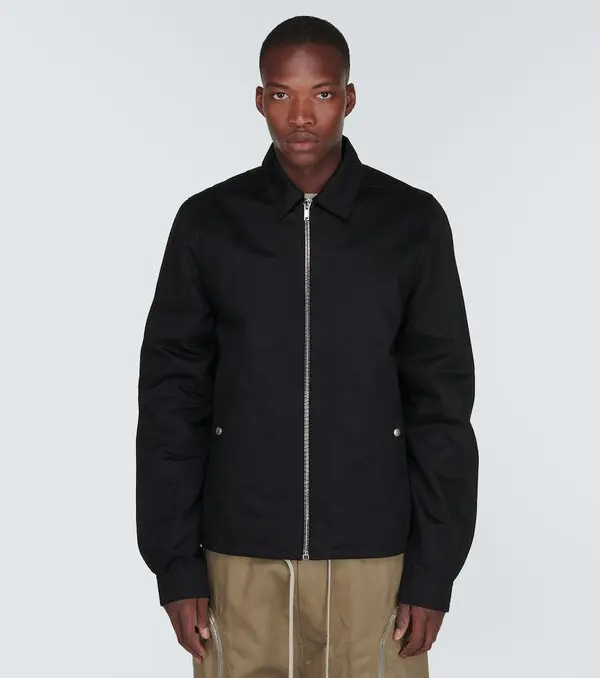 Rick Owens Cotton Twill Jacket - Black