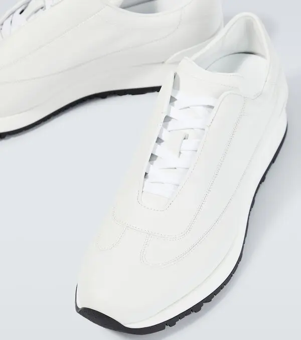 John Lobb Foundry Ii Leather Low-top Sneakers - White