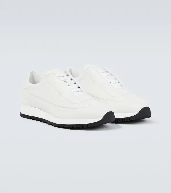 John Lobb Foundry Ii Leather Low-top Sneakers - White