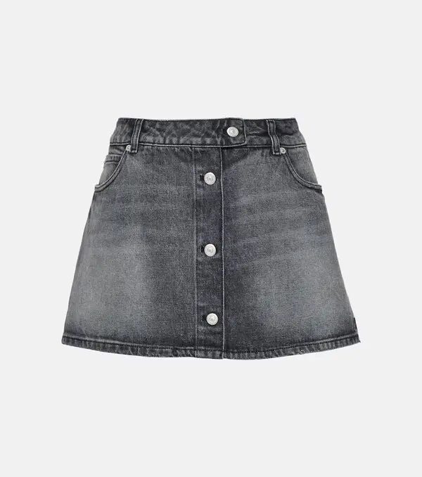 COURREGES Courrèges Stonewashed Denim Mini Skirt