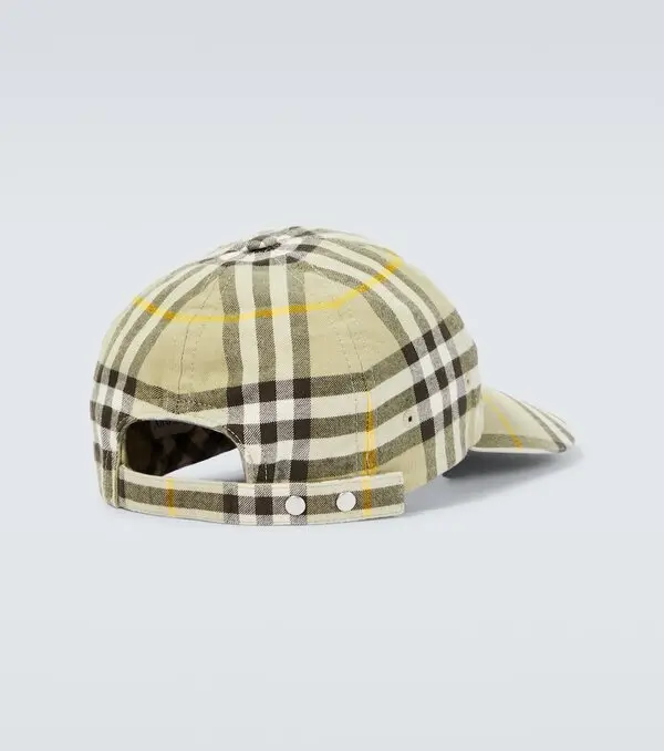 Burberry Check Cotton Baseball Cap