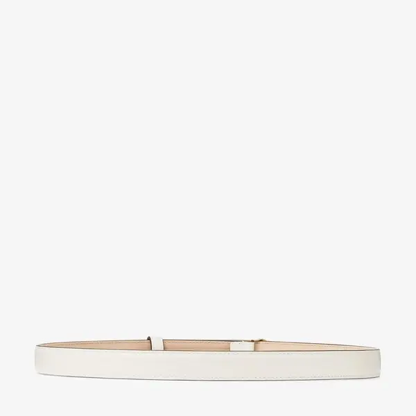 JIMMY CHOO Diamond Clasp Latte Leather Belt - Neutral