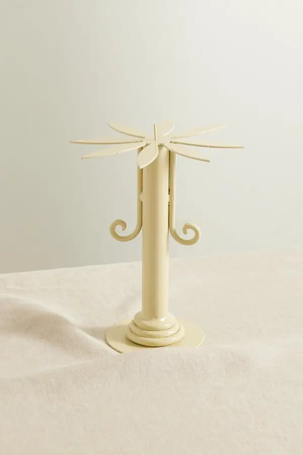 LRNCE Florus Wrought Iron Candle Holder - Off-white