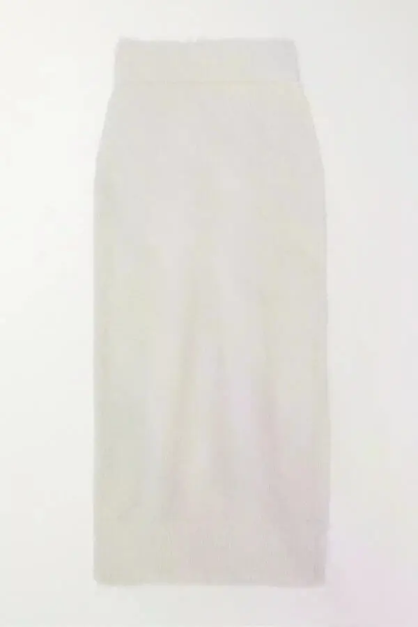 Dries Van Noten Brushed Knitted Midi Skirt