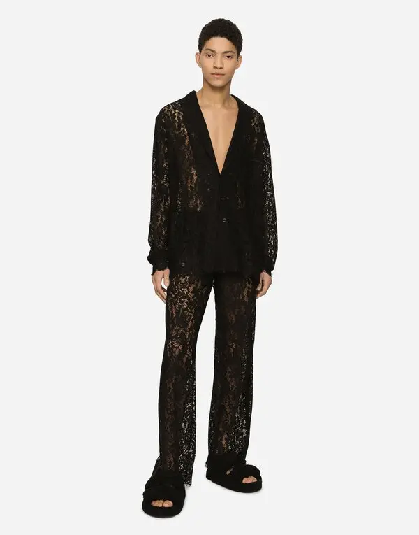 Dolce & Gabbana Cordonetto Lace Jogging Pants