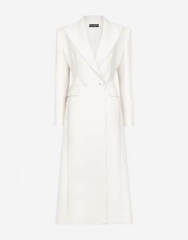 Dolce & Gabbana Long Double-breasted Wool Cady Coat
