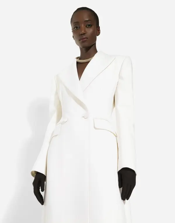 Dolce & Gabbana Long Double-breasted Wool Cady Coat