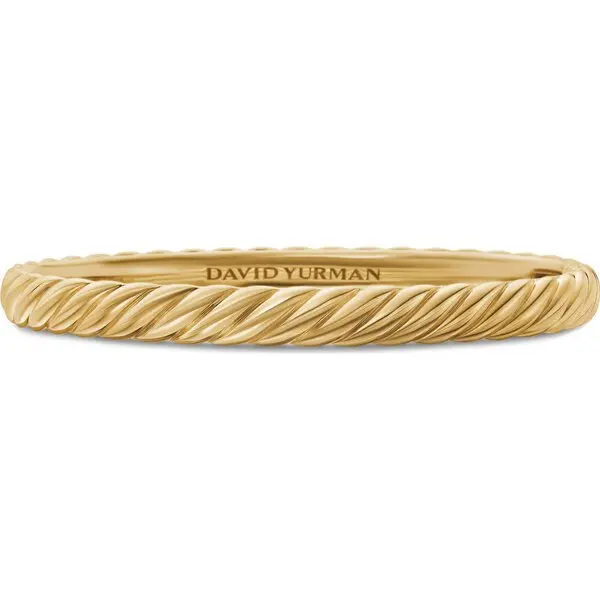 David Yurman Sculpted Cable Bangle Bracelet - 18k Yellow Gold