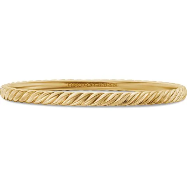 David Yurman Sculpted Cable Bangle Bracelet - 18k Yellow Gold