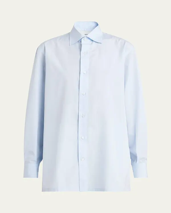 SETCHU Button Down Poplin Shirt - Ltblue